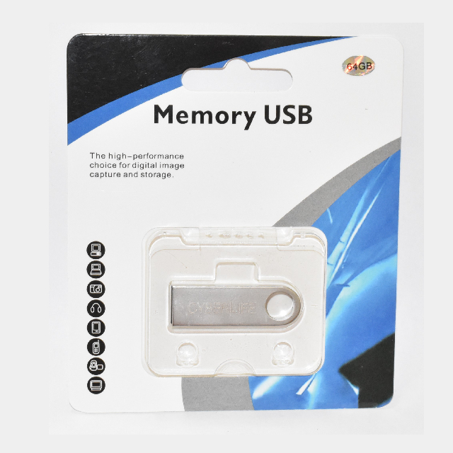 FLASH DRIVE USB 2.0 64GB CYBERLIFE E9 SILVER