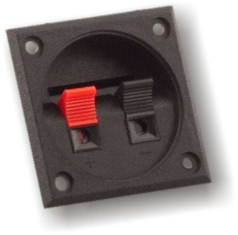 F164 PUSH TYPE SPEAKER TERMINAL BOARD 2P 57MMX57MM